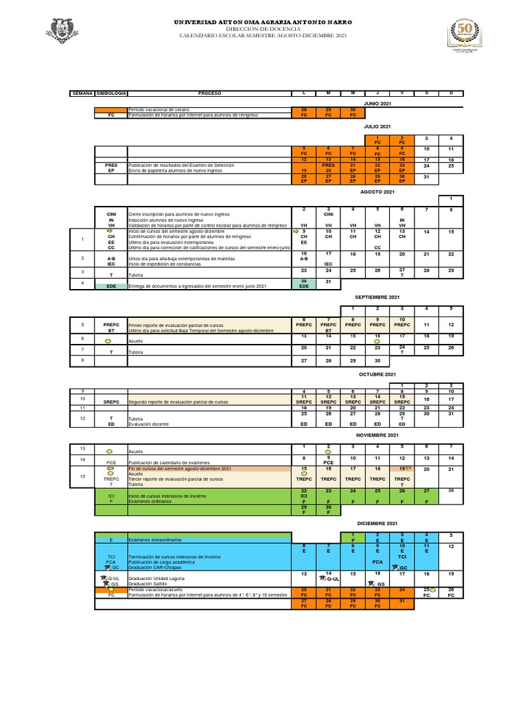 Calendario Uaaan 2021 Ad | PDF