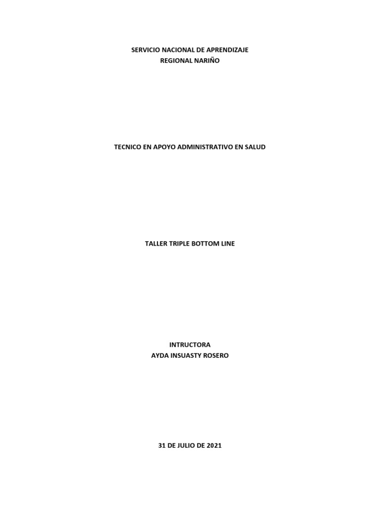 Triple Bottom Line | PDF | Sustentabilidad | Coca Cola
