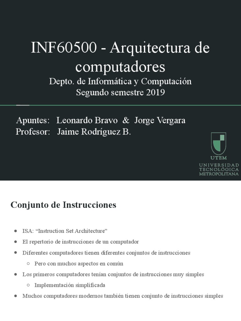 Cap3.2 Mips Como Estandar Isa | PDF | Lenguaje ensamblador | Intel