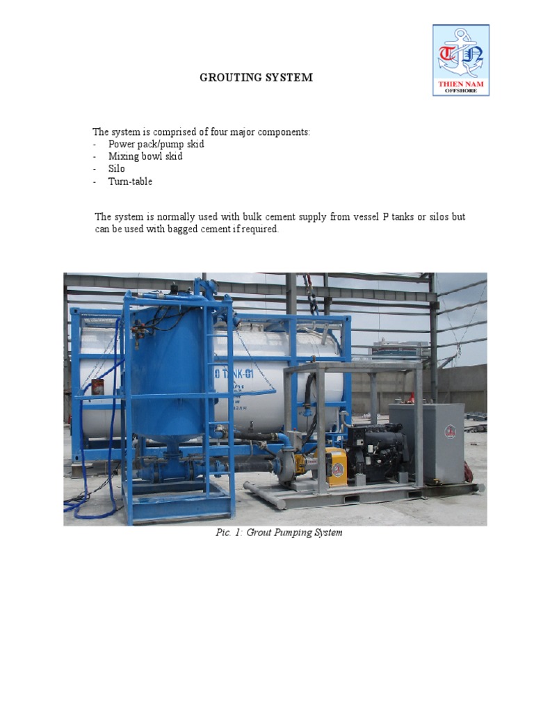 Specification of Grouting Equipment | PDF | Pump | Gas Technologies