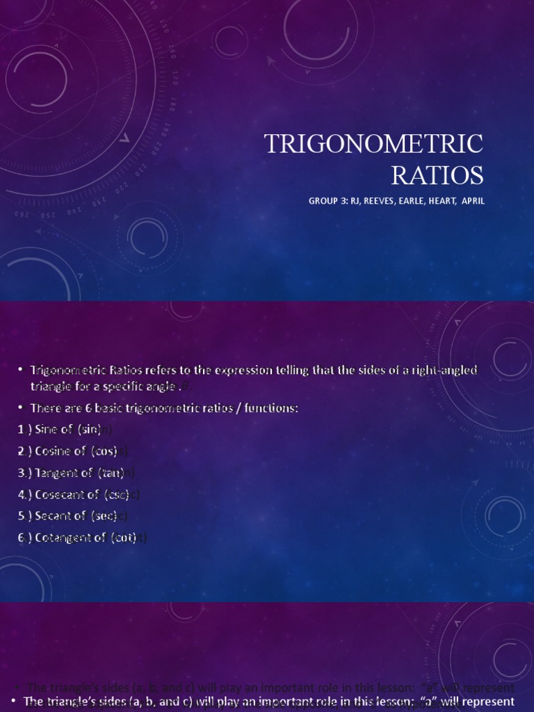 Trigonometric Ratios Gr. 9 | PDF | Trigonometric Functions | Sine