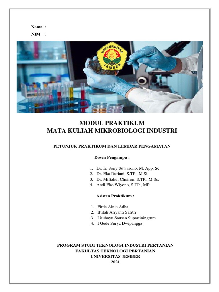 Modul Praktikum Mikrobiologi Industri 2021 | PDF