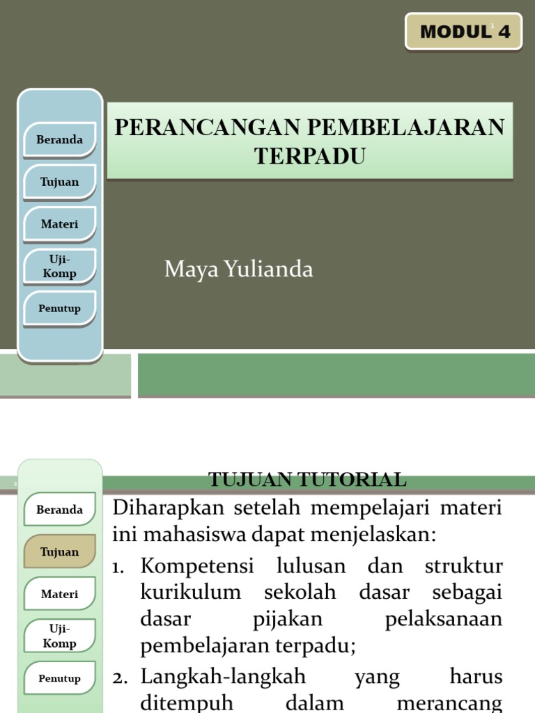 Power Point Pembelajaran Terpadu Modul | PDF