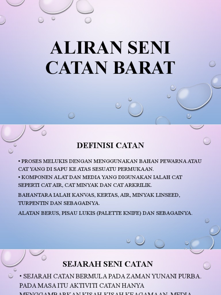 Aliran Seni Catan Barat | PDF