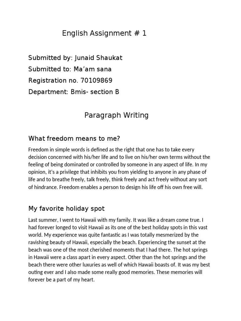 English Assignment | PDF