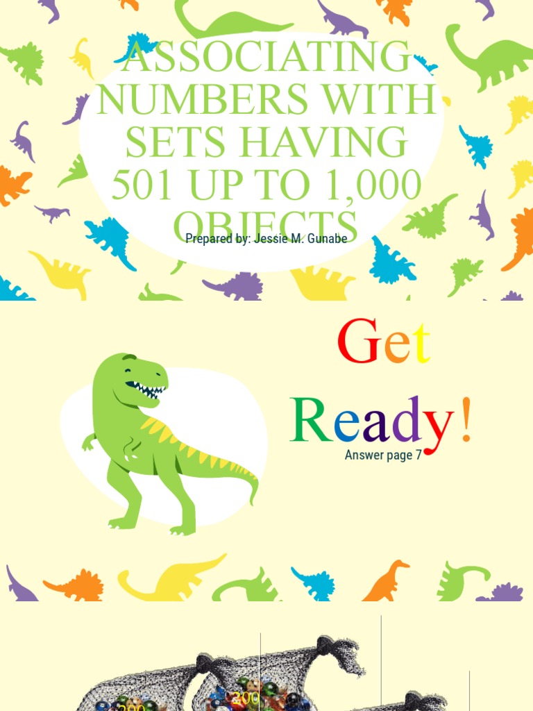 Lesson 2 - Associating Numbers With Sets Having 501 Up To 1,000 Objects ...