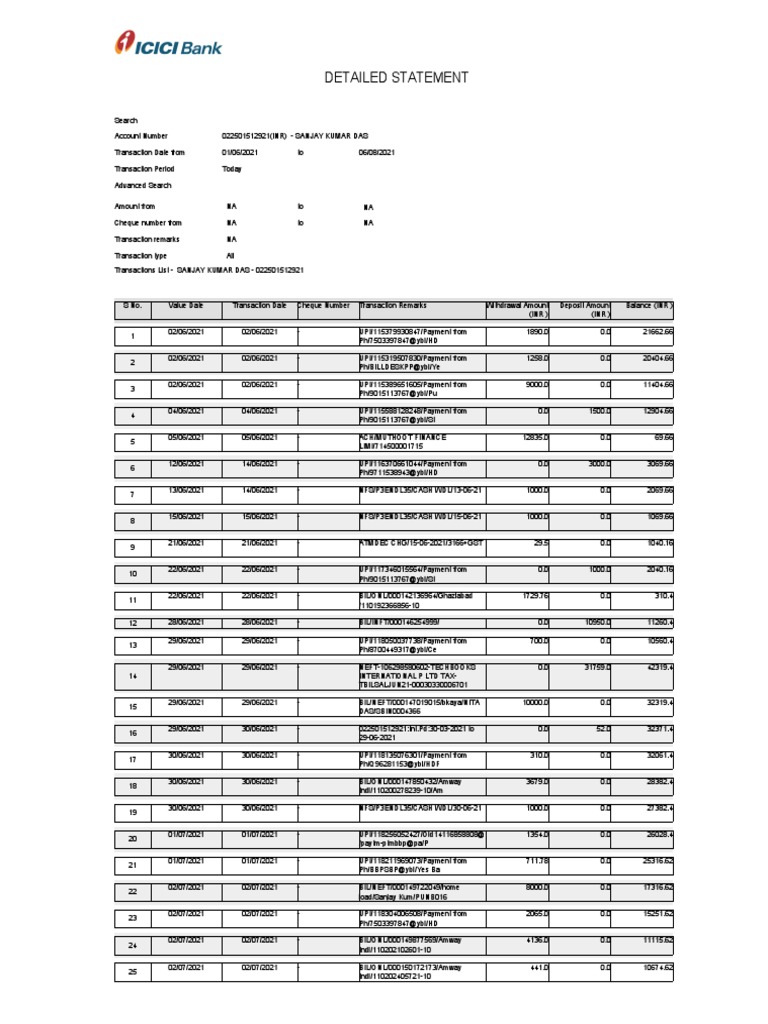 Bank Statement | PDF | Financial Services | Payments