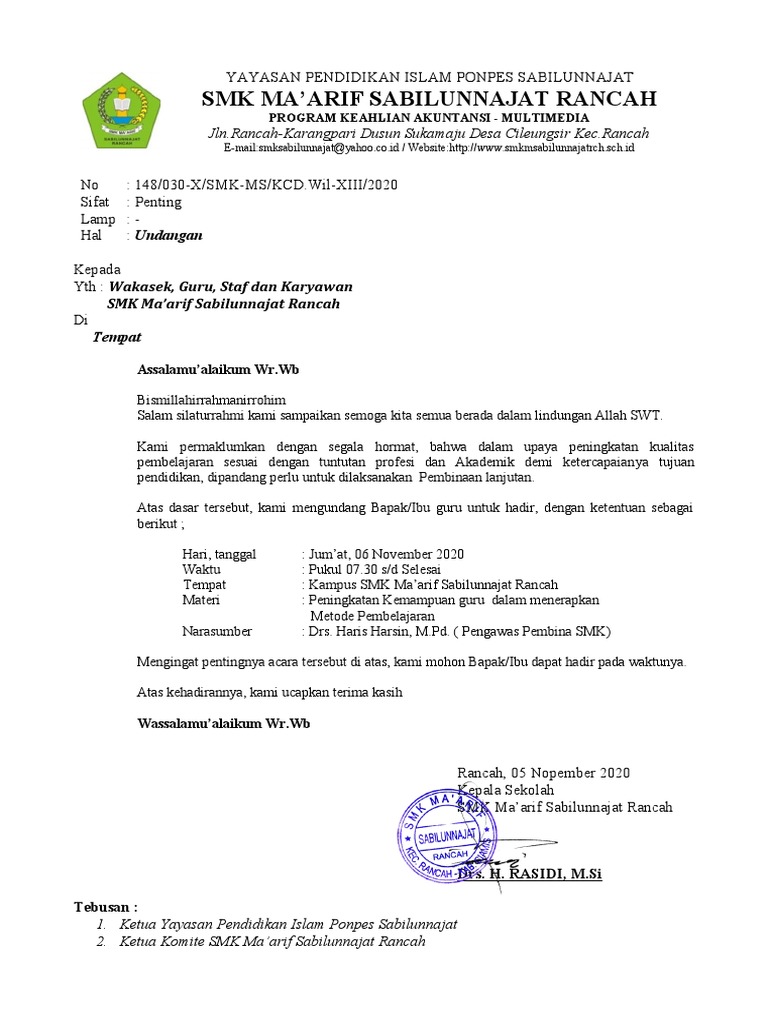 Surat Undangan Iht | PDF Surat Undangan Iht | PDF