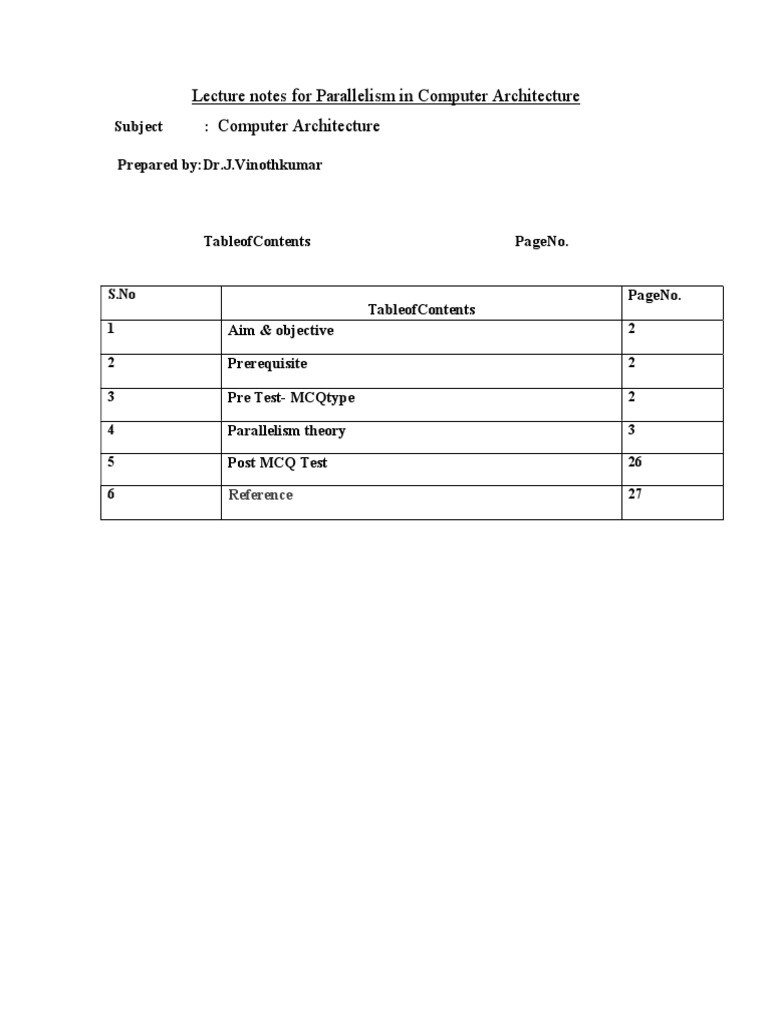Parallelism in Computer Architecture | PDF | Parallel Computing | Graphics Processing Unit