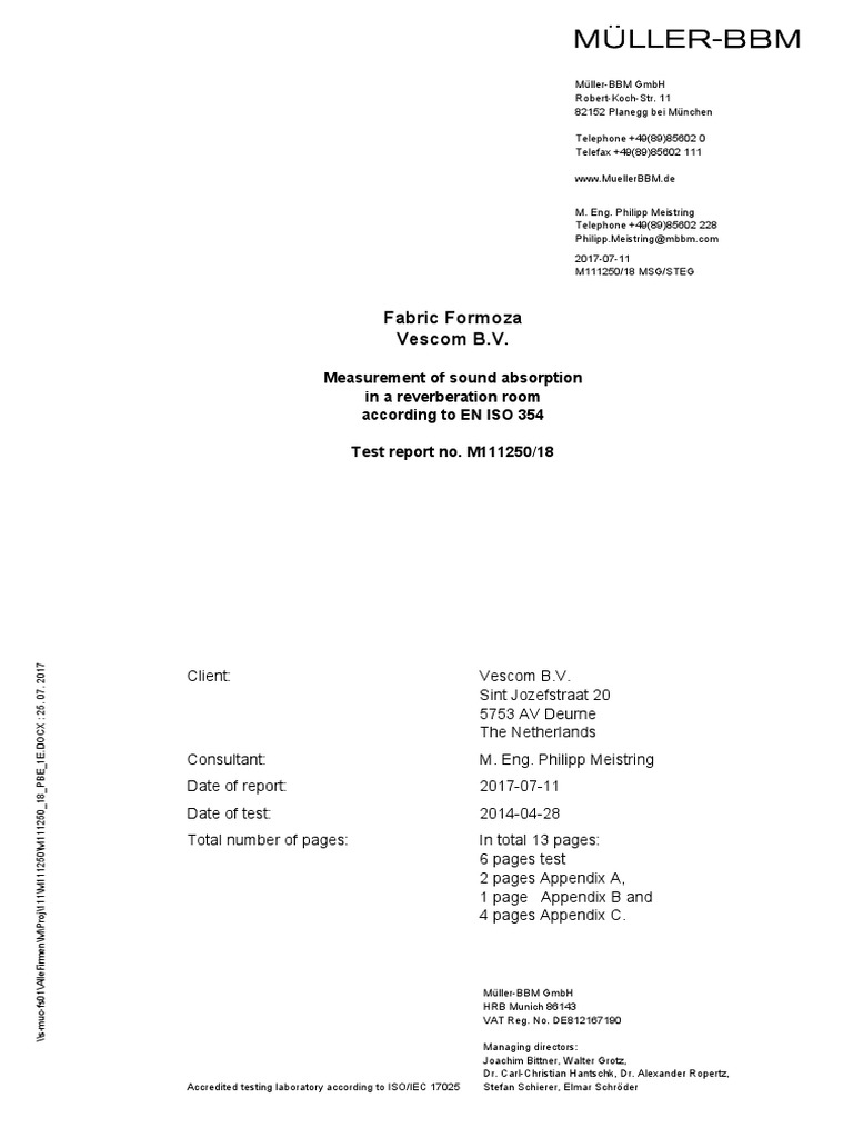 Formoza 8026 - ASTM C423 | PDF | Acoustics | Classical Mechanics