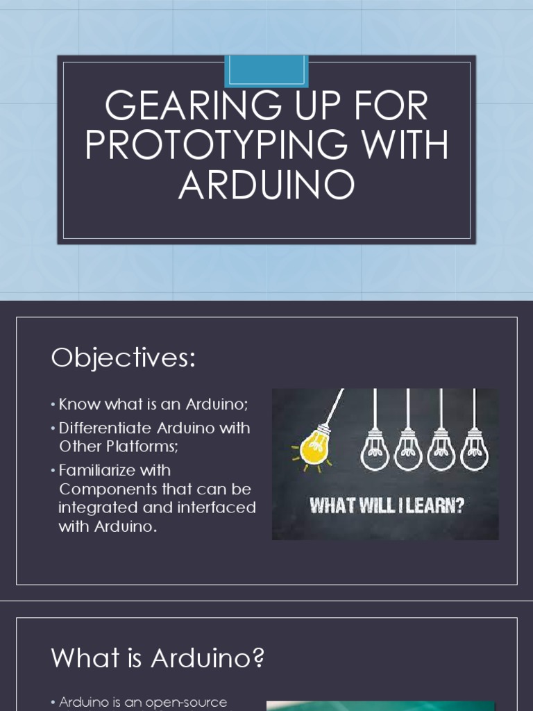 Gearing Up For Prototyping With Arduino | PDF | Arduino | Resistor