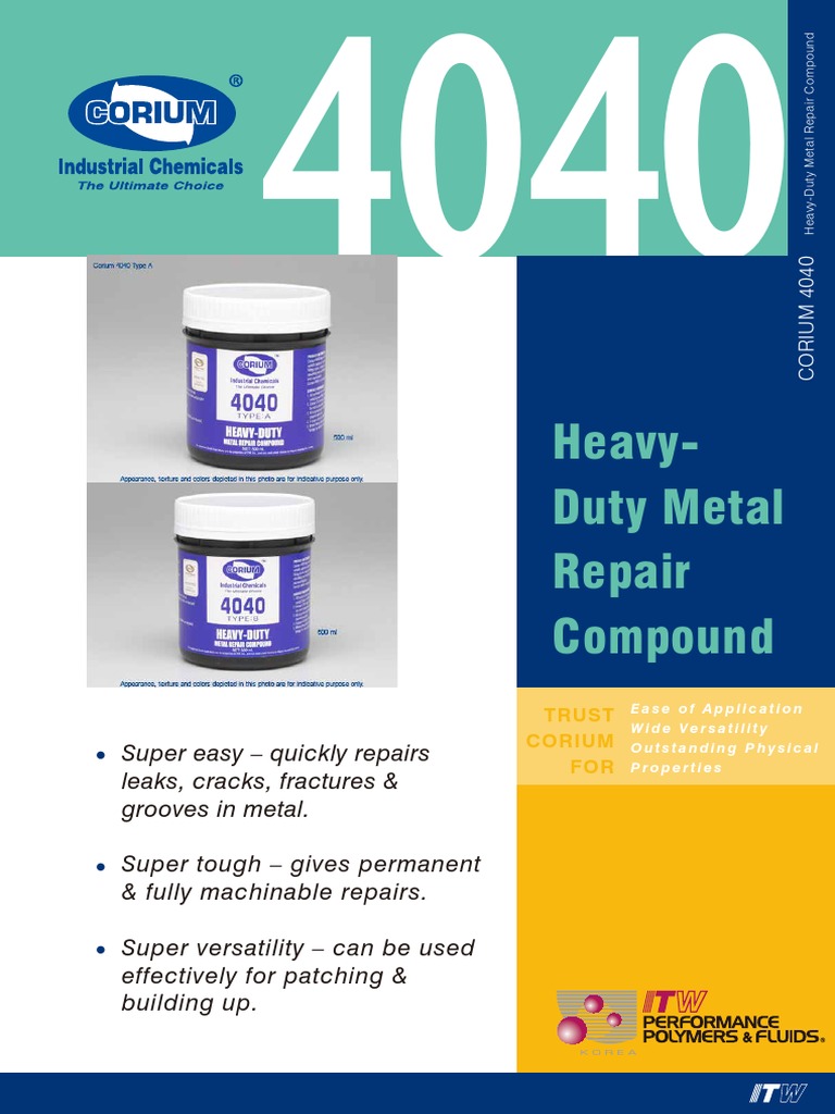 Heavy-Duty Metal Repair Compound: Trust Corium FOR | PDF | Metals ...