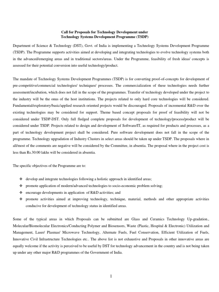 Format For DST TSDP | PDF | Specification (Technical Standard ...