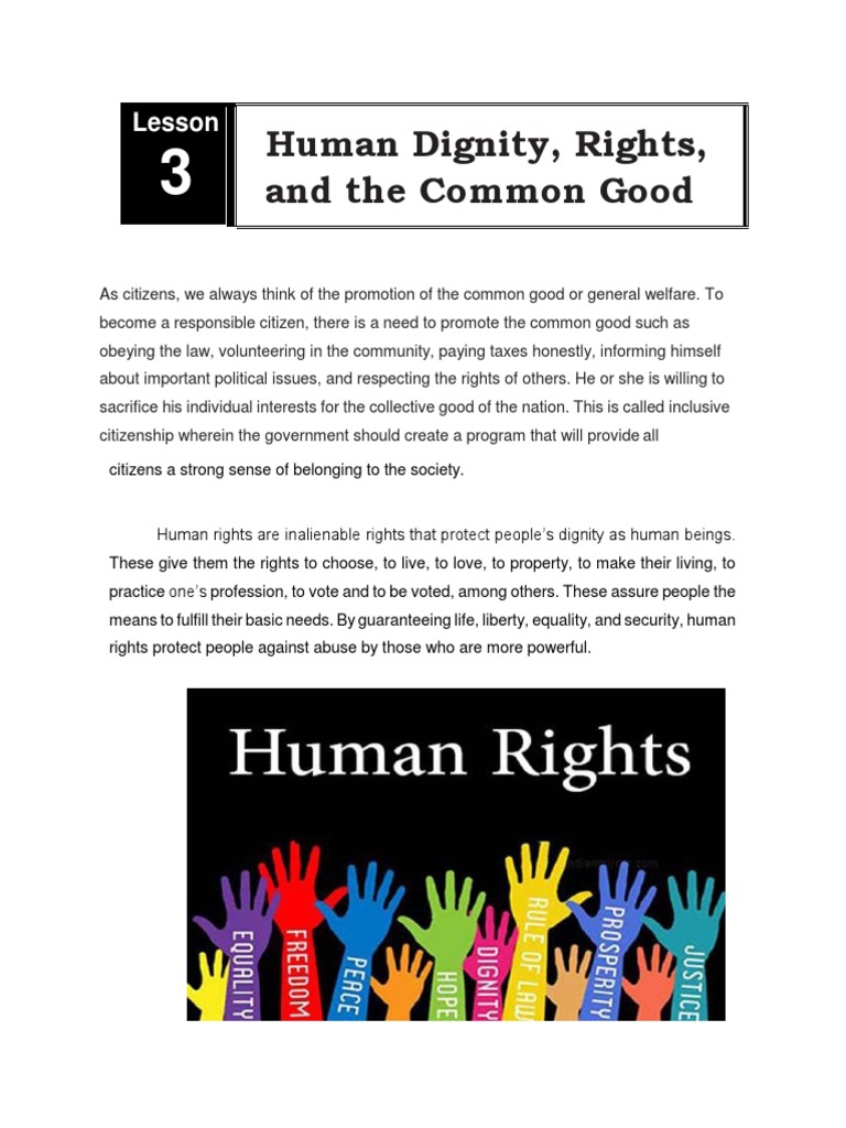 HumanDignity, Rights | PDF | Human Rights | Dignity