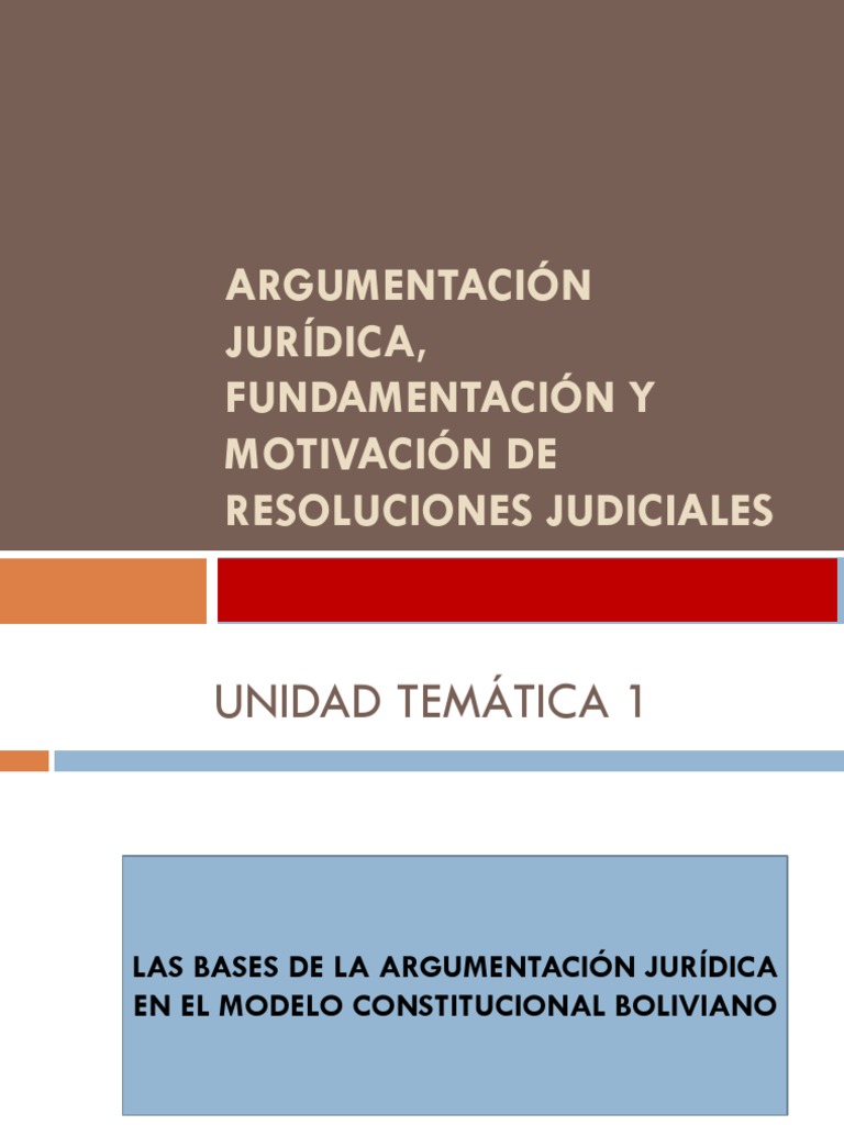 Diapositivas Argumentación Jurídica | PDF | Juez | Razón