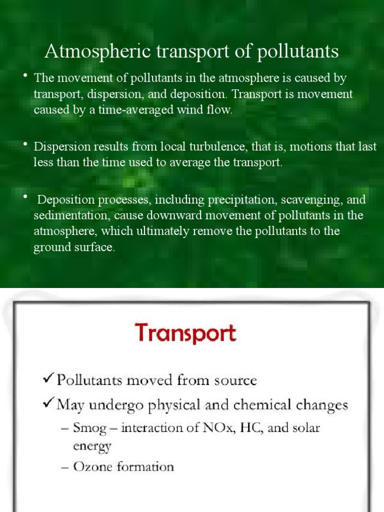 Atmospheric Transport of Pollutants | Download Free PDF | Atmosphere Of ...