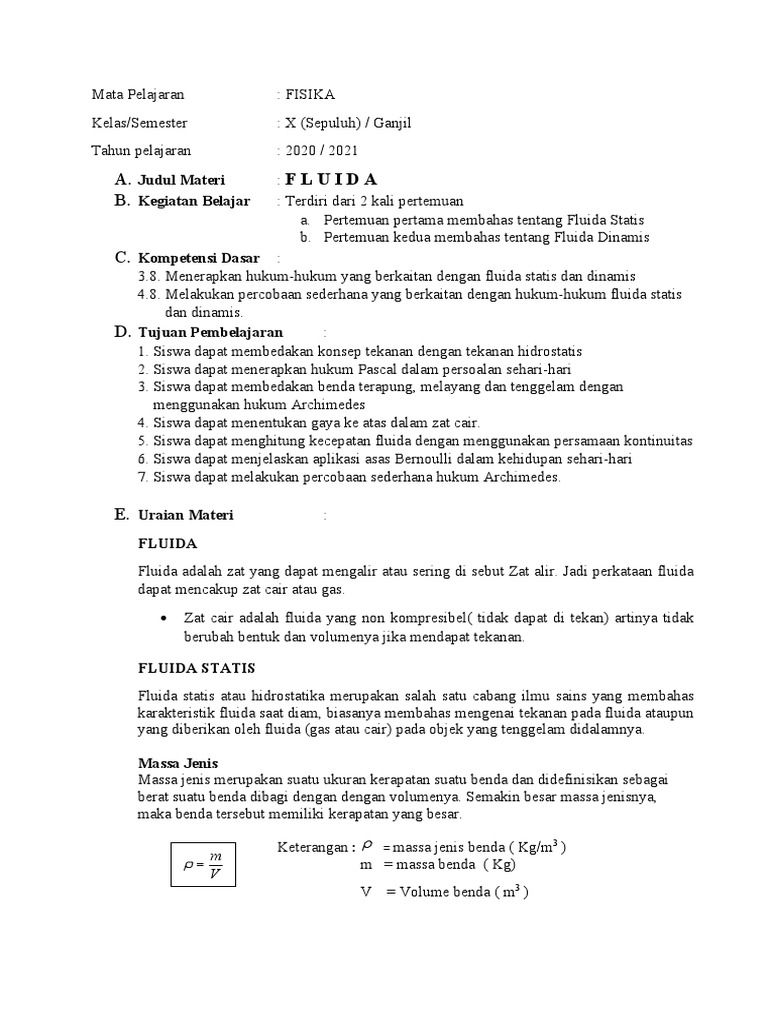 Materi BDR Fluida | PDF