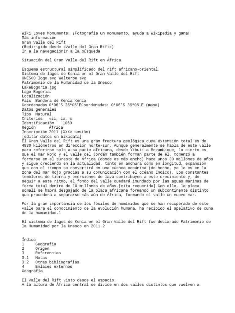 Gran Valle Del Rift | PDF