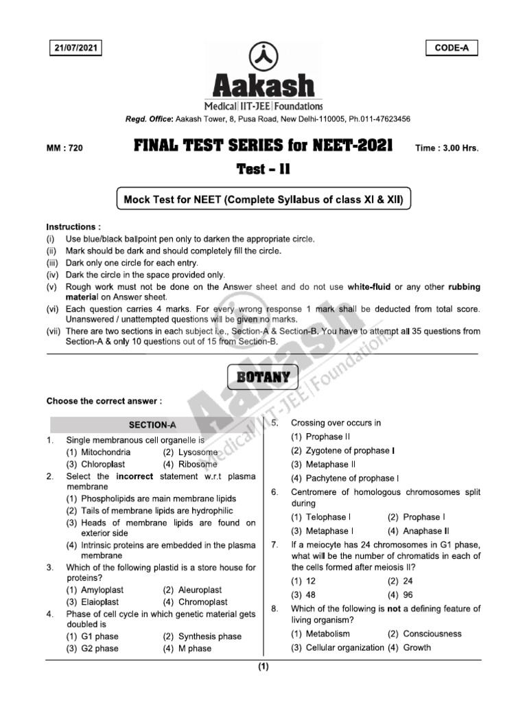 FTS 11 - (Code A) - 21 07 2021 | PDF