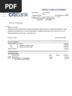 Citi Bank Statement PDF | PDF | Credit Card | Transaction Account
