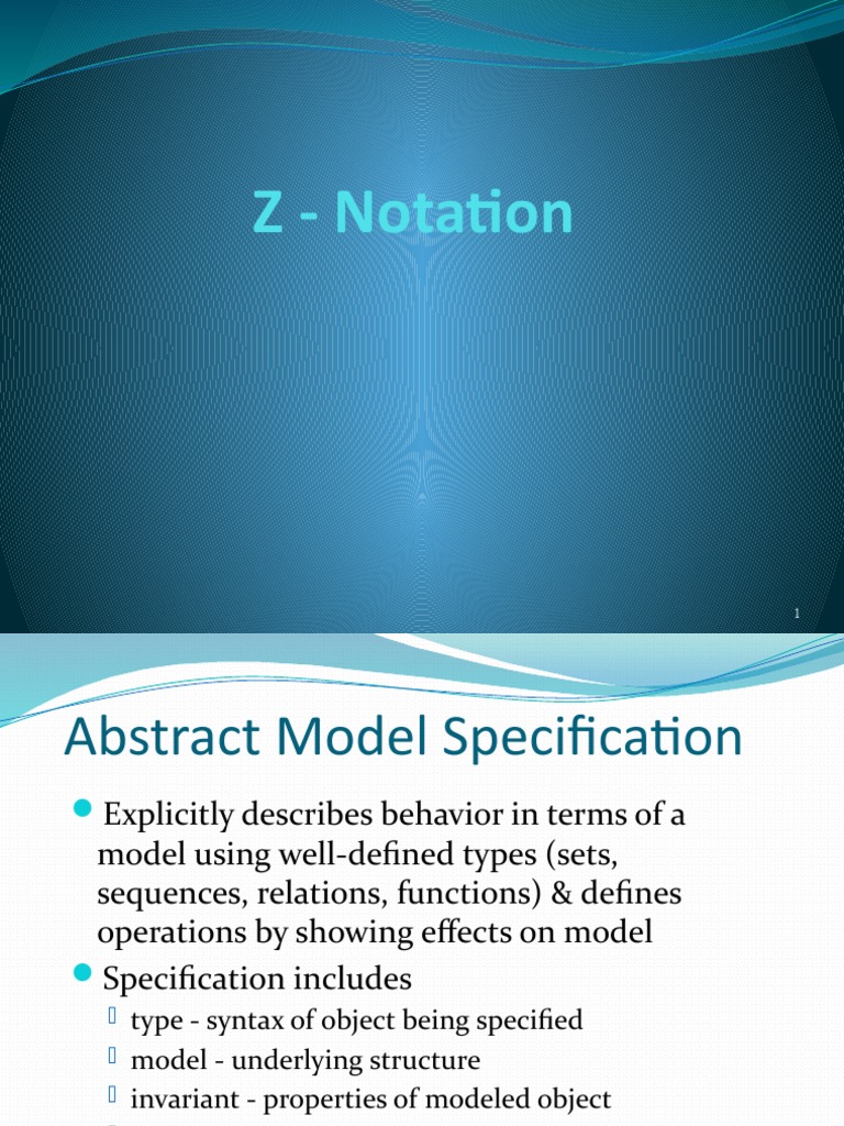Z Notation | PDF | Conceptual Model | Programming Paradigms