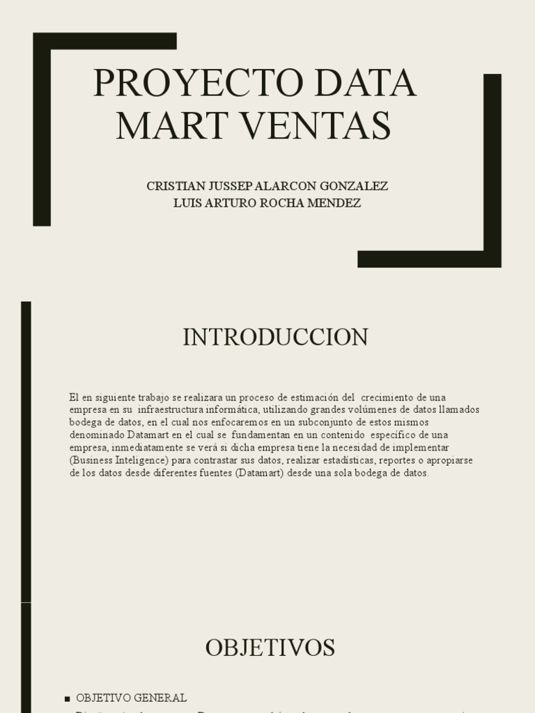 Proyecto Data Mart Ventas | PDF | Datos de computadora | Business