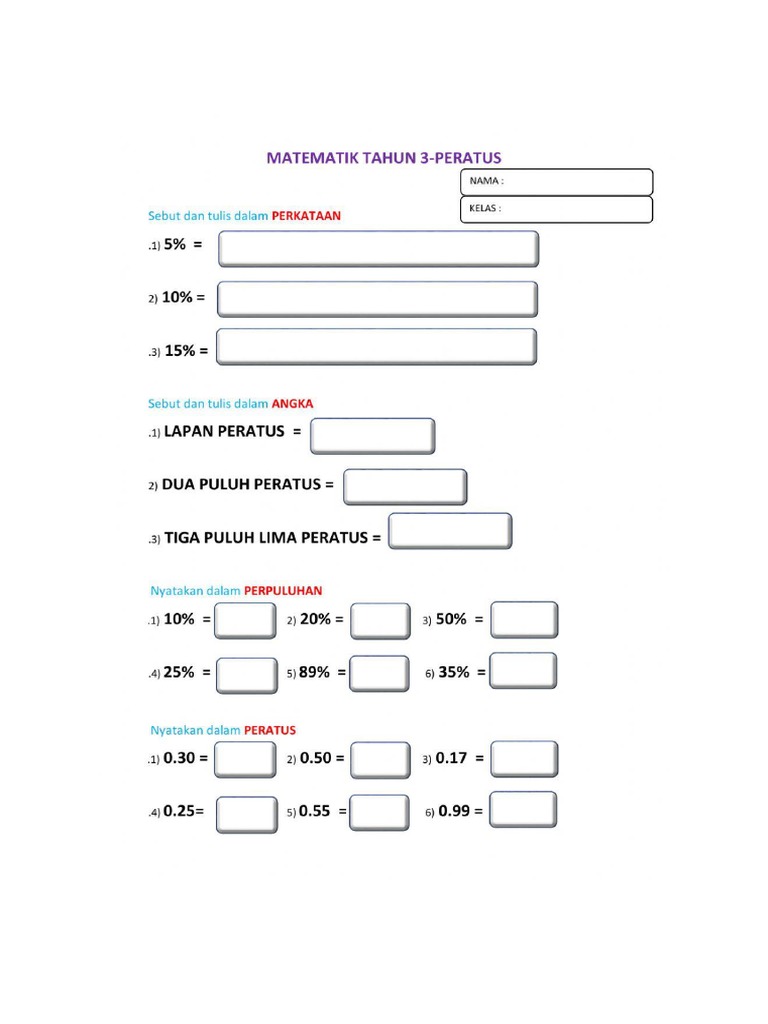 Latihan Matematik Tahun 3 | PDF