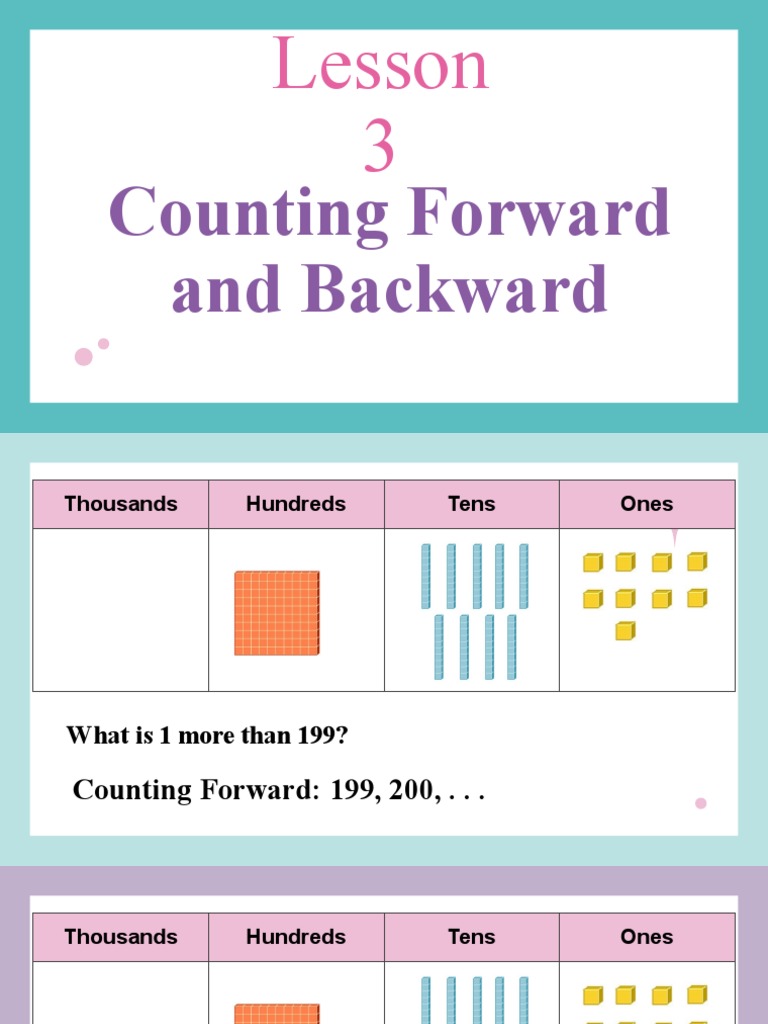 Chapter 1 Lesson 3 Counting Forward and Backward | PDF | Notation