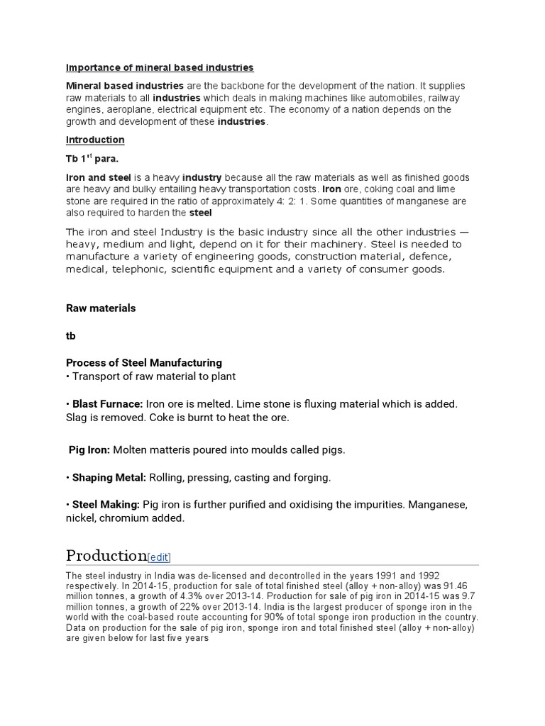 Steel Industry: Backbone of Development | PDF | Steelmaking | Steel