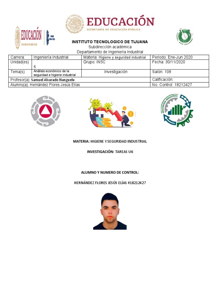 Tareas U6 | PDF | Seguridad y salud ocupacional | Bienestar