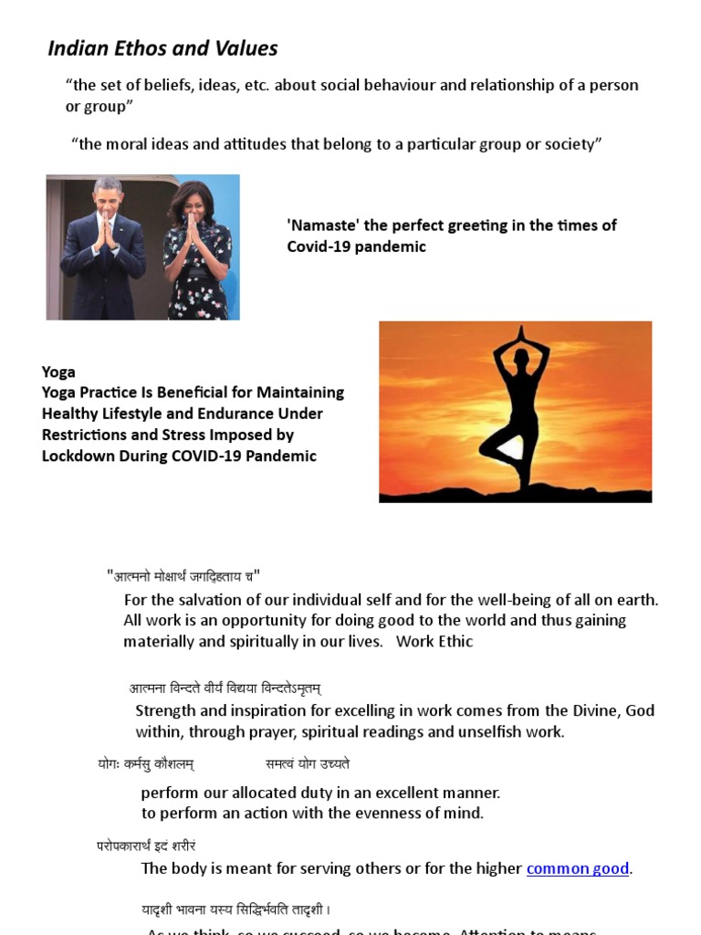 Indian Ethos and Values | PDF | Yoga | Spirituality