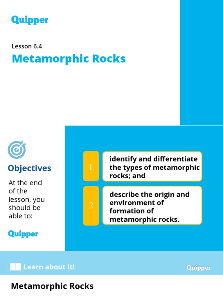 Earth and Life Science SHS 6.4 Metamorphic Rocks | PDF | Rock (Geology ...
