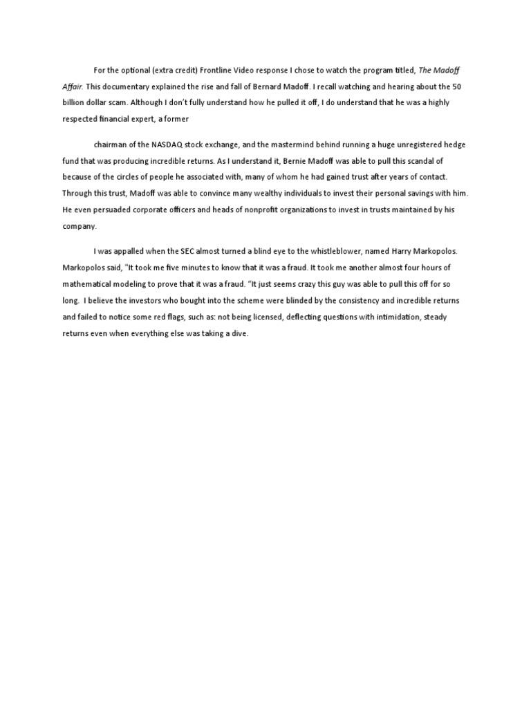 Bernie Madoff | PDF | Business