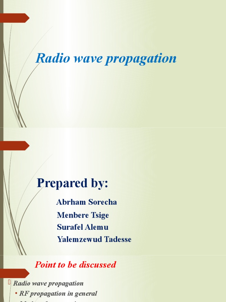 Radio Wave Propagation | PDF | Radio Propagation | Antenna (Radio)