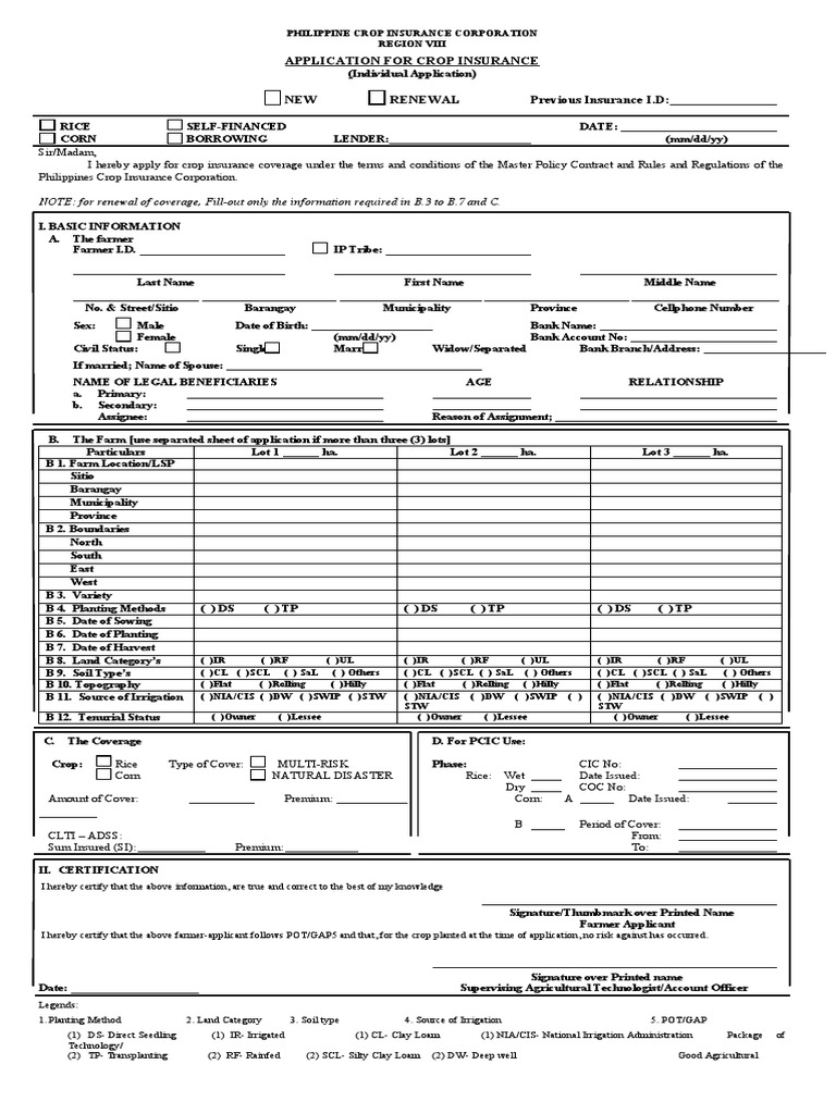 Philippine Crop Insurance Corporation 1 | PDF | Insurance | Food Industry