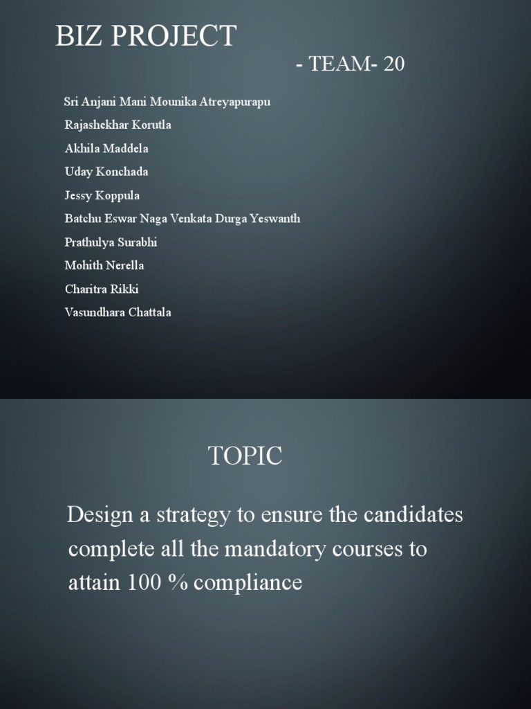 Strategy for Mandatory Course Compliance | PDF | Business | Art