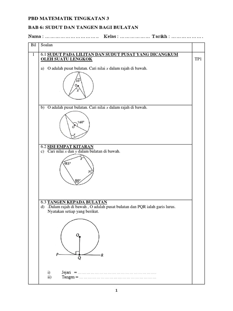 PBD Mate T3 (Bab 6) | PDF