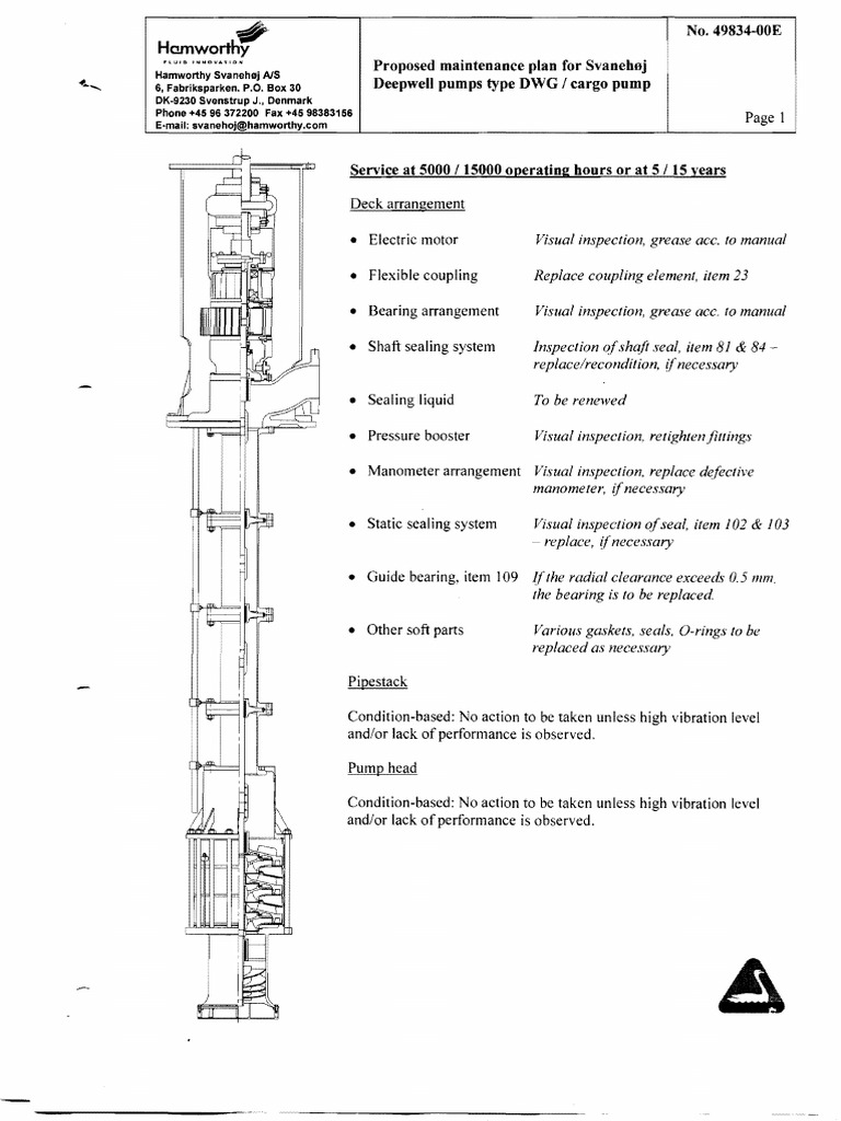Marine Cargo Deepwell Pumps | Download Free PDF | Pump | Bearing (Mechanical)