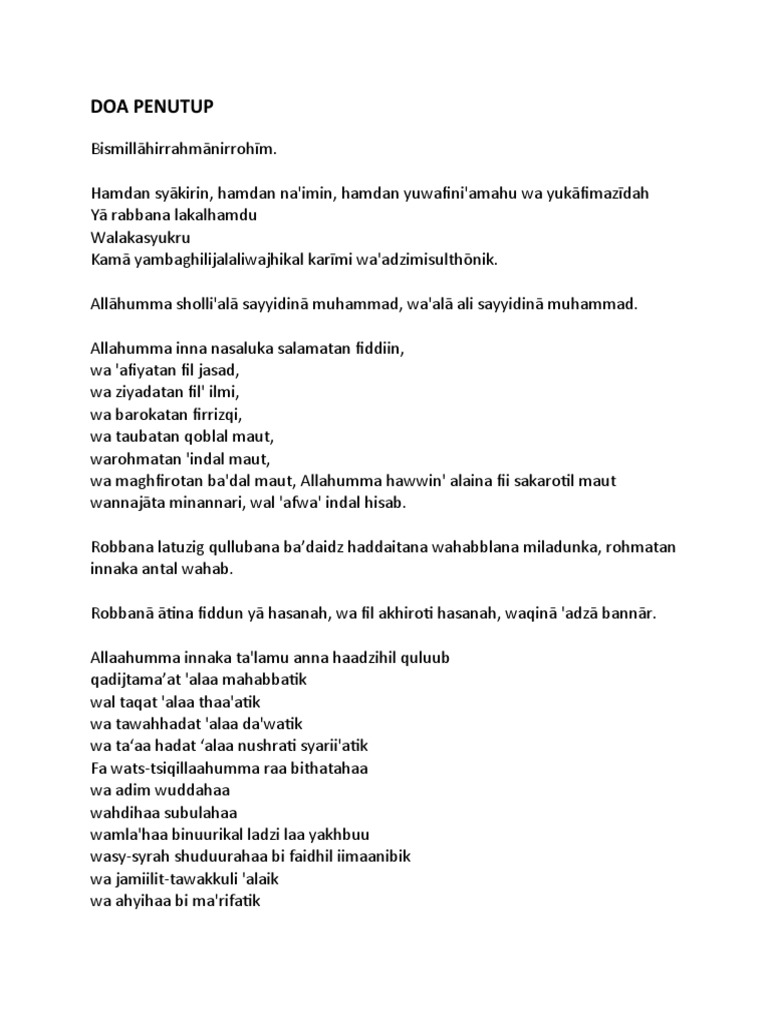 Doa Robithoh | PDF | Agama & Spiritualitas