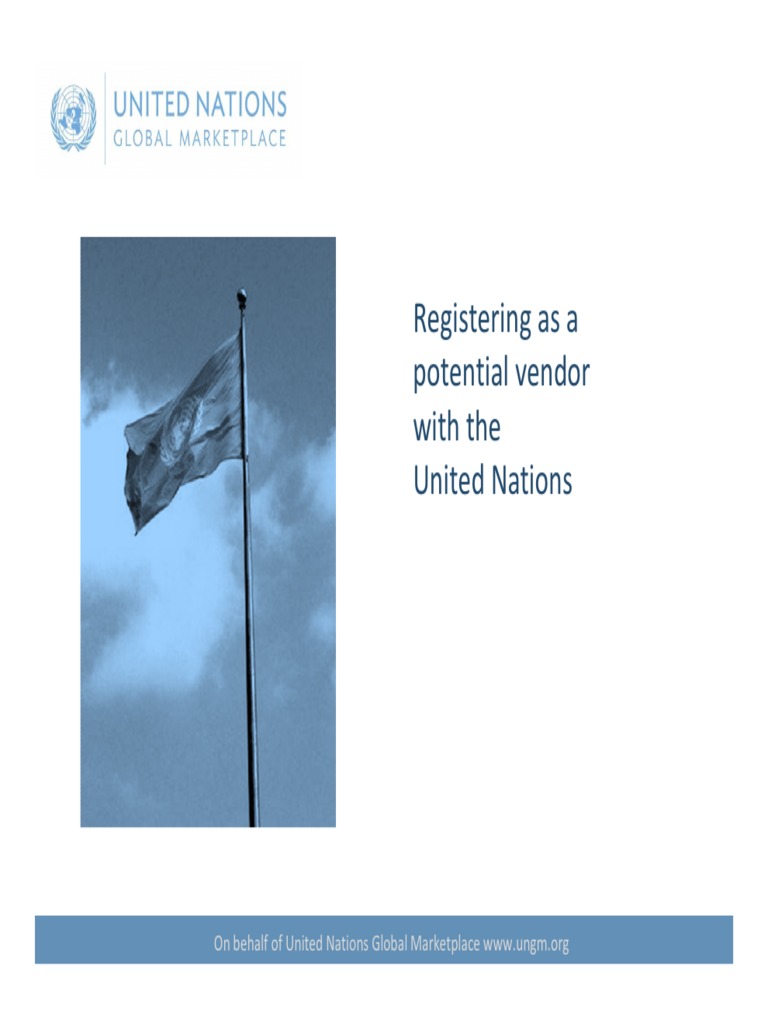 UNGM Guide Dec2013 0 | PDF | Procurement | World Politics