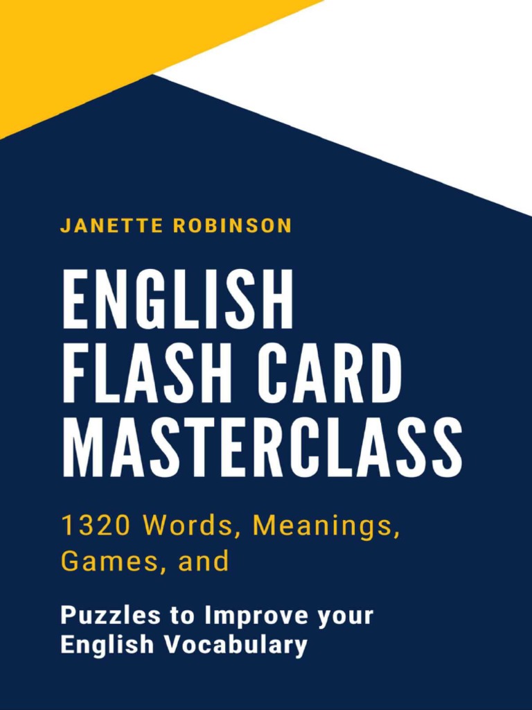 English Flash Card Masterclass 1320 Words, Meanings, Games, and Puzzles ...