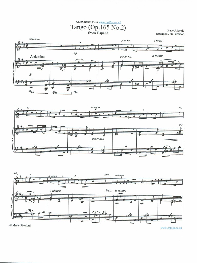 Tango Albeniz (Piano:Violin) | PDF