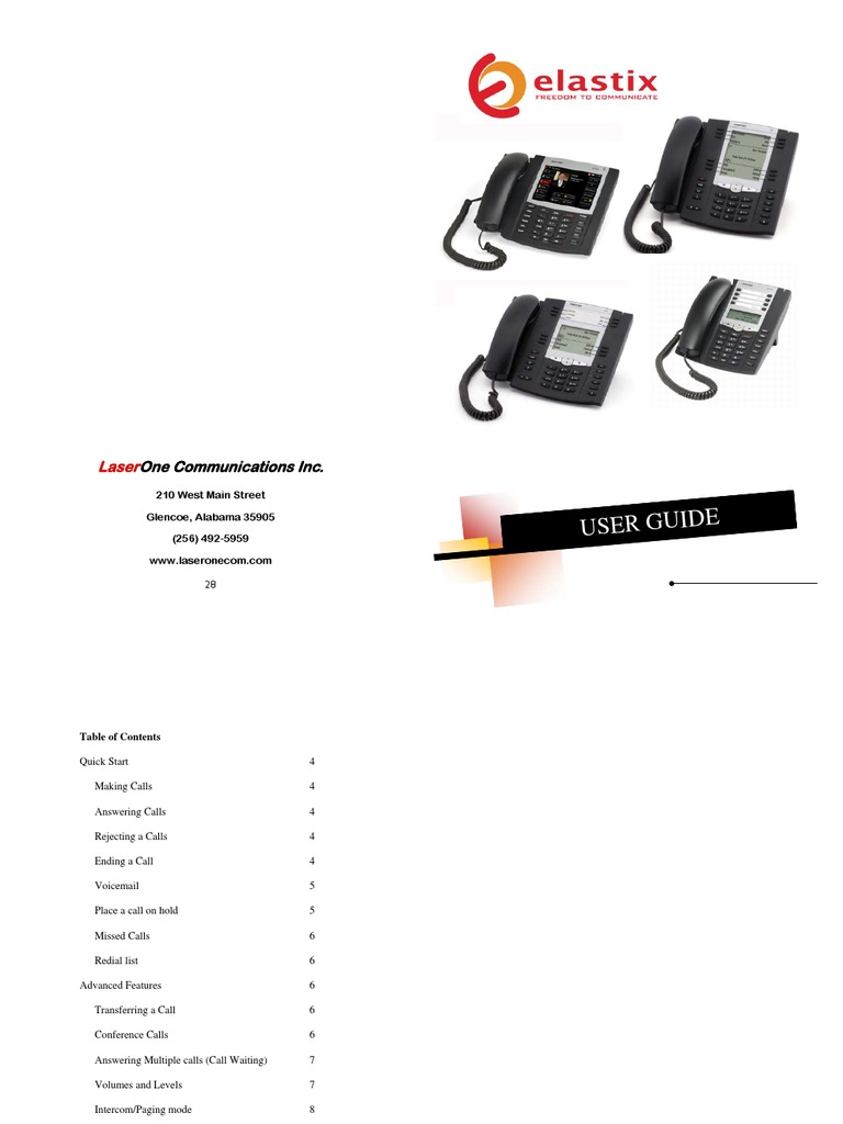 Elastix User Guide Mini | PDF | Voicemail | Telephony