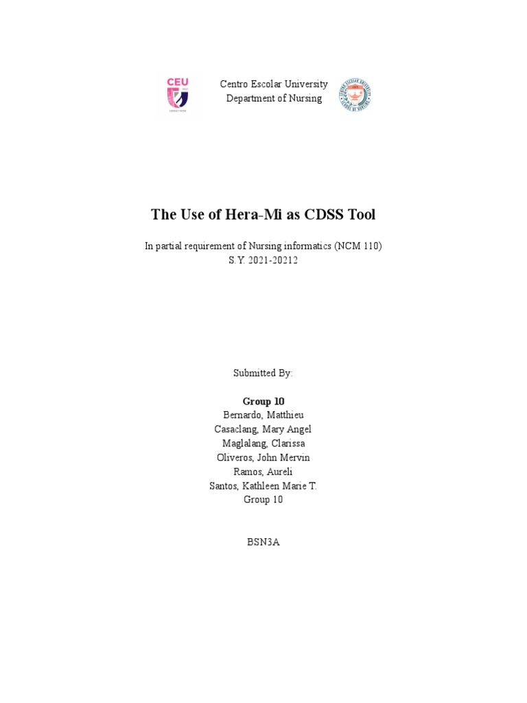 The Use of Hera-Mi as a Clinical Decision Support System for Early ...