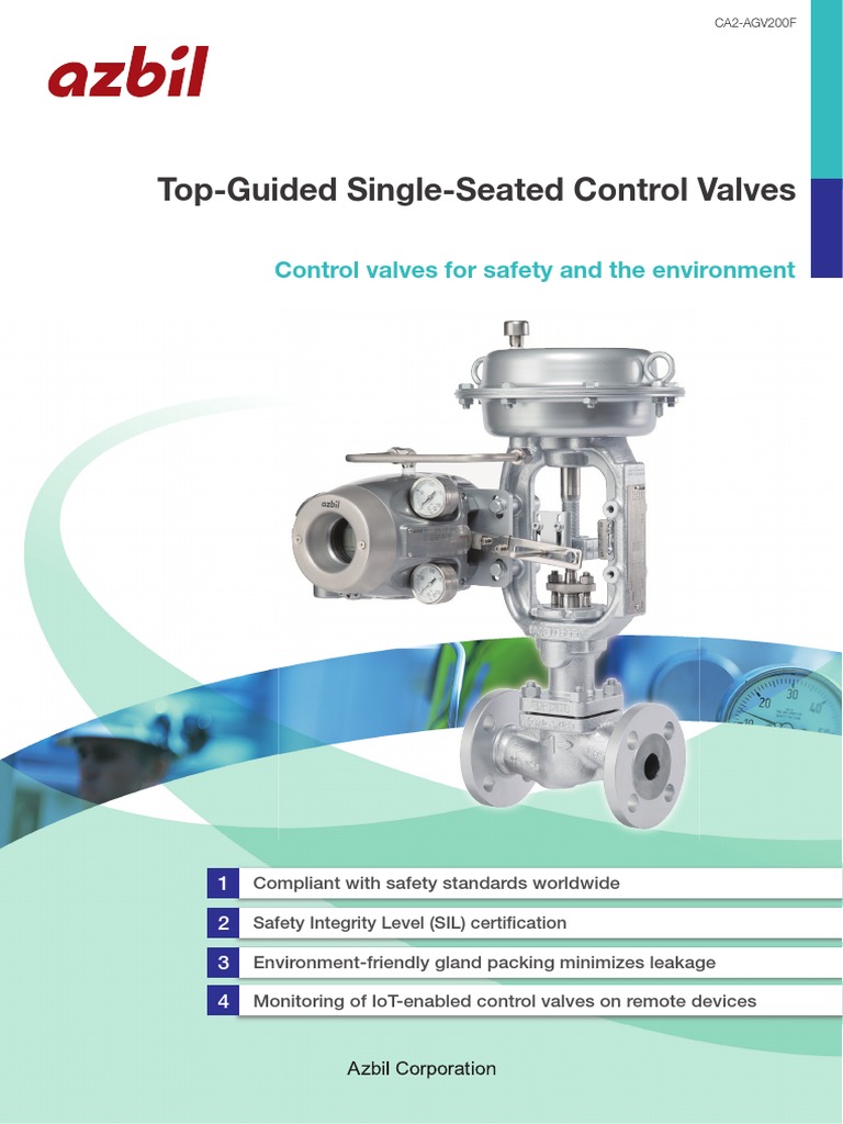 Azbil, Single Seated Control Valve (GLOBE) | PDF | Valve