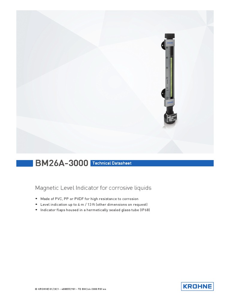 KROHNE, Magnetic Level BM26A 3000, Plastic Level | PDF | Fuse (Electrical) | Electromagnetic ...