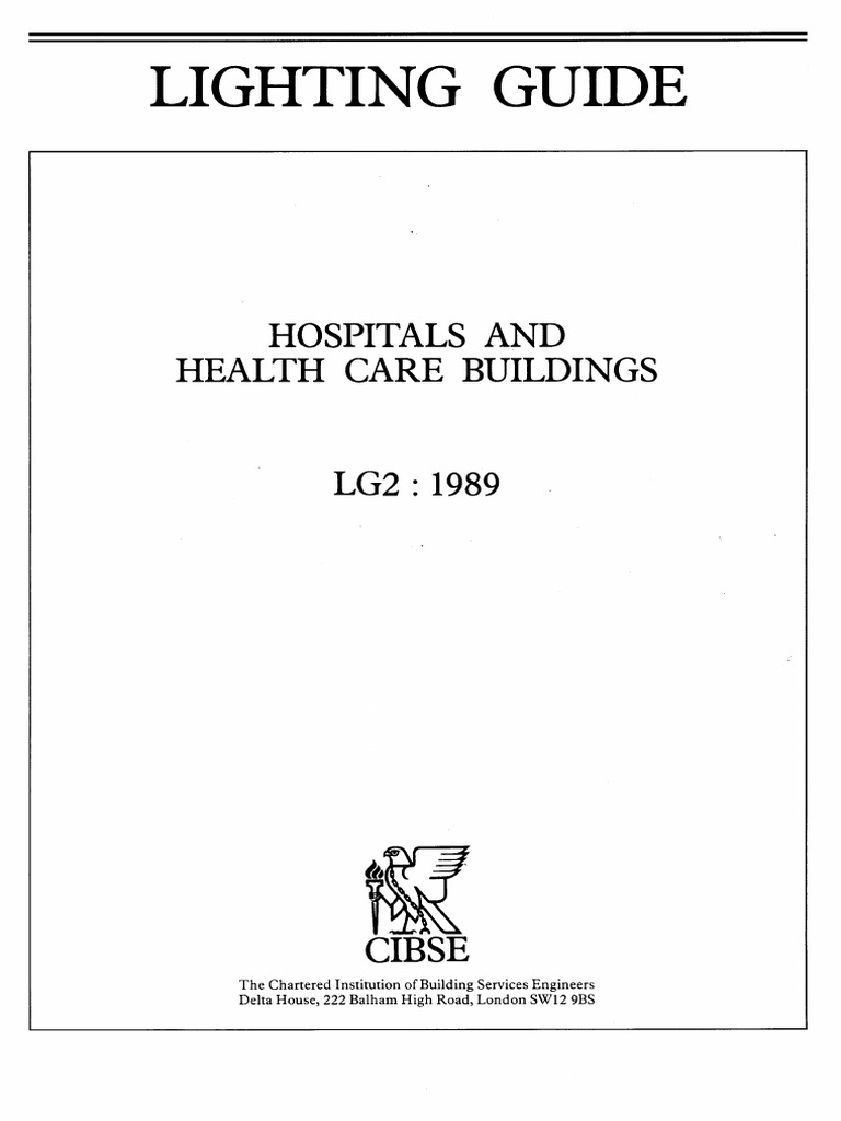 Cibse - Code Lighting For Hospitals | PDF