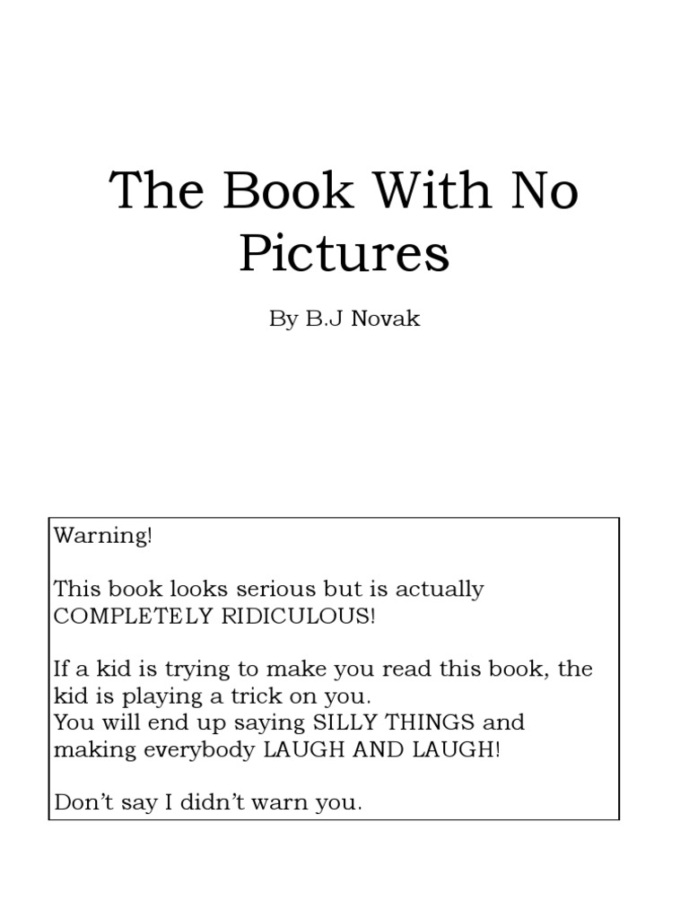 The Book With No Pictures | PDF