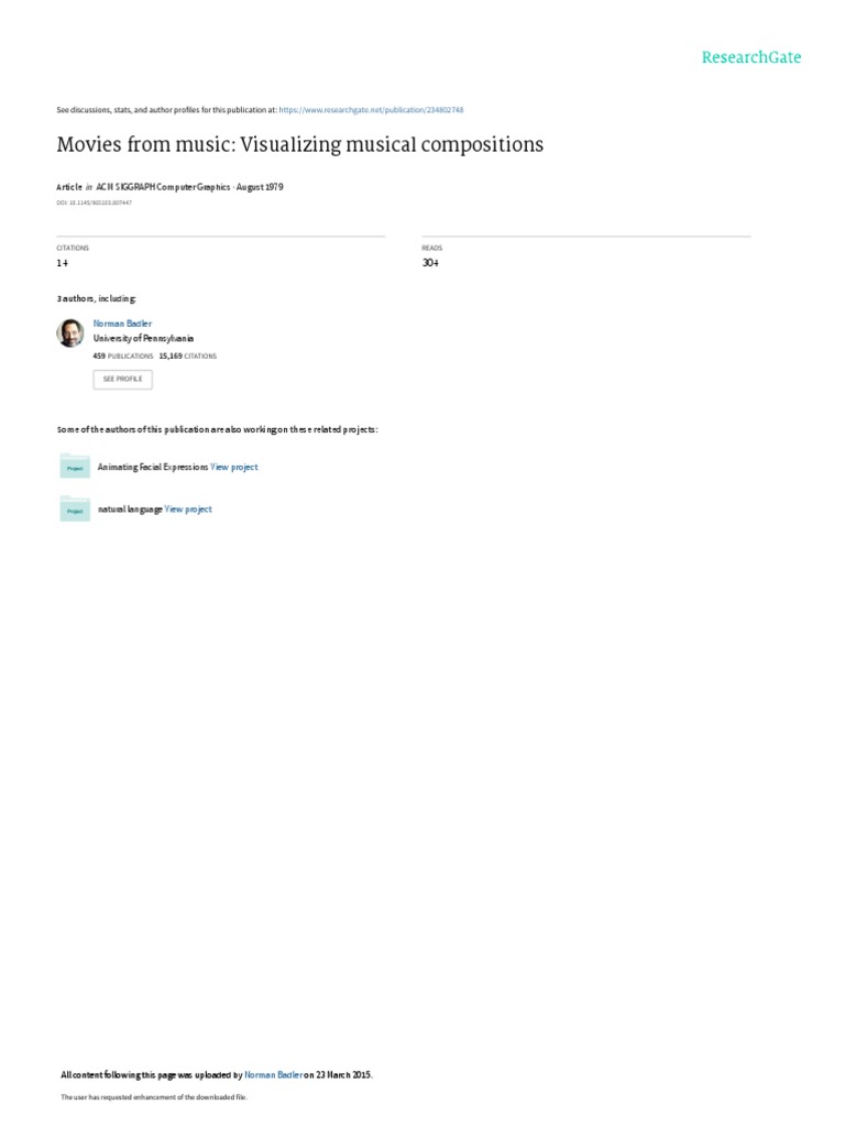 Movies From Music Visualizing Musical Composition | PDF | Technology ...