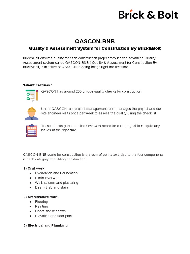 Brick&Bolt Quality Assessment System - QASCON | PDF | Concrete ...